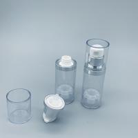 China Silver transparent cosmetic packaging lotion essence PP airless lotion pump bottle for sale