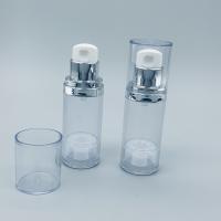 China Silver transparent cosmetic packaging lotion essence PP airless lotion pump bottle for sale