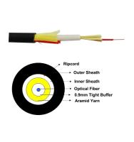 China FTTH 1 Core Fiber Optic Cable 500m 5.0mm Double Sheath 4.6mm 6.0 G657A2 for sale