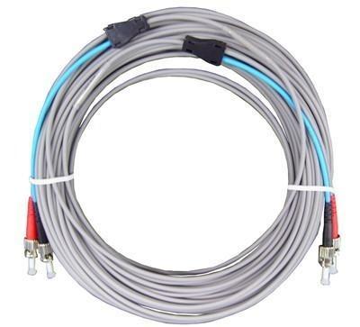 China Duplex Armored Fiber Patch Cord ST to ST Multimode 3M for sale