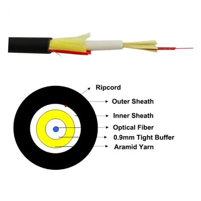 China FTTH Round Pulling  Adss Fiber Optic Cable 4.6mm 5.0mm 6.0mm GJYFJH for sale