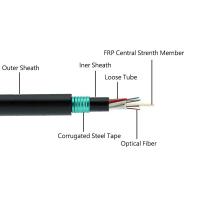 China Outdoor Direct Burial Armored Fiber Optic Cable GYFTY53 30F 36F Loose Tube for sale