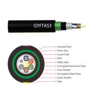 China GYFTA53 Pre Terminated Fiber Optic Outdoor Cable 250μm 2-144 Cores Direct Burial for sale