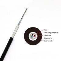 China Central Loose Om3 Pulling Fiber Optic Cable Through Ducts 250um 12F 6MM HDPE for sale