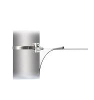 China FTTH Drop Cable Clamp Stainless Steel Bail Fiber Optic Accessories 70m Tensile Load ISO9001 for sale