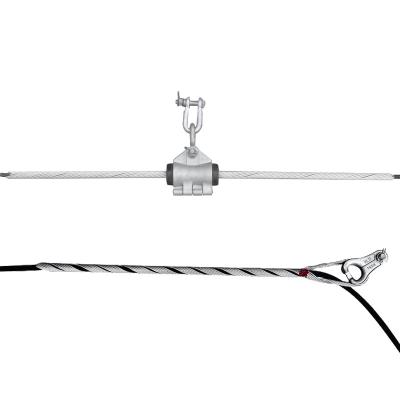 China 160KN RTS OPGW Tension Clamp Aluminum Clad Steel Preformed Dead End for Fiber Optic Cable for sale