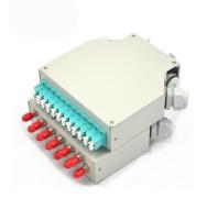 China DIN Rail Mounted FTTH Junction Box 12F 24F Aluminum Fiber Optic Terminal for sale
