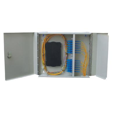 China 12 Core 24 Core Optical Fiber Patch Panel Indoor FTTX Termination Box Wall Mount 350x300x80mm for sale