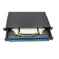 China FTTH 1U 48 Port Sliding Optical Fiber Patch Panel OSP SC LC for sale