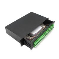 China FTTH 1U 48 Port Sliding Optical Fiber Patch Panel OSP SC LC for sale