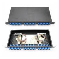 China 48F 96F 3U Optical Fiber Patch Panel Termination Box For Fiber Optic Cable 19