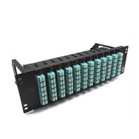 China Rack Mount MPO Optical Fiber Patch Panel 144 Cores 3U LGX ROHS for sale