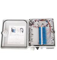 China 12 Core OTB Fiber Optic Splitter Box Outdoor FTTH Distribution Cabinet 220x180x62mm for sale