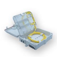 China 12 Core OTB Fiber Optic Splitter Box Outdoor FTTH Distribution Cabinet 220x180x62mm for sale