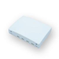 China 4 Port FTTH Fiber Optic Junction Box 0.45kg IP65 Outdoor Anti UV for sale
