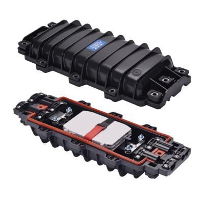 China 144 Core Optical Fiber Splice Closure Horizontal Inline 2 Inlet 2 Outlet IP68 for sale