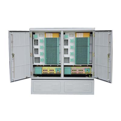 China FTTH Fiber Optic Splitter Box 1152 Core SMC Outdoor Distribution Cabinet for sale