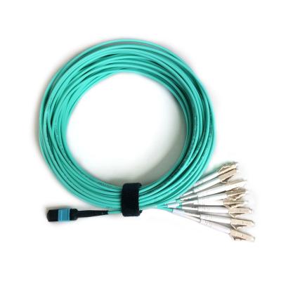 China MPO MTP LC Fiber Patch Cord Fanout Cable Harnesses Patch Cord OM4 0.35db for sale