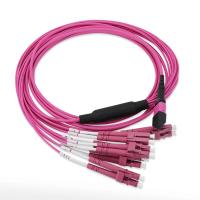 China MPO MTP LC Fiber Patch Cord Fanout Cable Harnesses Patch Cord OM4 0.35db for sale