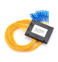 China GPON Fiber Optic PLC Splitter 1x4 1x8 ABS Box 1260-1650nm for sale