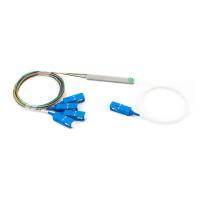 China 1x16 Fiber Optic PLC Steel Tube Splitter 1260-1650nm SC APC Low Insertion Loss for sale