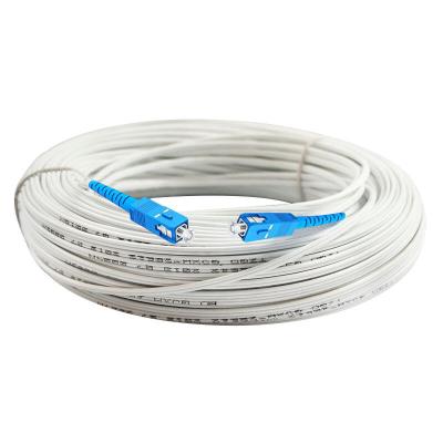 China Single Mode FTTH Indoor Flat Drop Patch Cord SC SC 2.0x3.0mm G657A2 for sale
