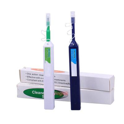 China Fiber Optic Cleaning Pen 1.25mm 2.5mm One Click SC FC LC ST Connector Cleaner 500+ Cleans for sale