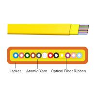 China Indoor Optical Fiber Ribbon Cable 6 Core GJFDBV 125μm Flat Drop Cable for sale
