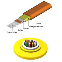 China Indoor Optical Fiber Ribbon Cable 6 Core GJFDBV 125μm Flat Drop Cable for sale
