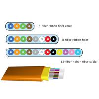 China Indoor Optical Fiber Ribbon Cable 6 Core GJFDBV 125μm Flat Drop Cable for sale