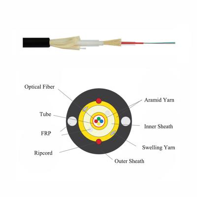 China Double Sheath FTTH Indoor Outdoor Fiber Optic Drop Cable 5mm 6mm GJYFJH G657A2 for sale