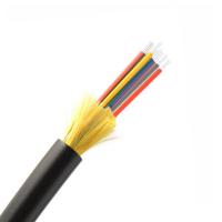 China 12 Core Tight Buffer Pole Mounted Fiber Optic Cable 0.23 DB OFNR LSZH for sale