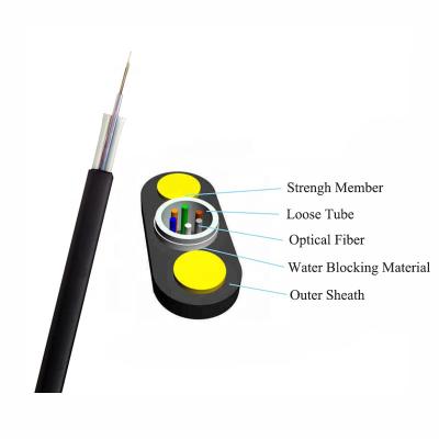 China Unitube Flat Drop Fiber Optic Cable FTTH 5X6 MM 50um for sale
