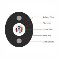 China Unitube Flat Drop Fiber Optic Cable FTTH 5X6 MM 50um for sale