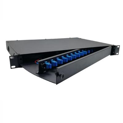 China Sewing 24 Port SC Fiber Optic Patch Panel ODF 1U 483x300mm for sale