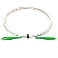 China 3.0MM G657A2 Optical Fiber Patch Cord SM SIMPLEX SC APC To SC APC White Patch Cord for sale