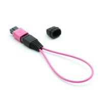 China OM3 Multimode Fiber Patch Cord 50 125um MPO Loopback 12 Core for sale