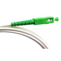 China 3.0MM G657A2 Optical Fiber Patch Cord SM SIMPLEX SC APC To SC APC White Patch Cord for sale