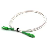 China 3.0MM G657A2 Optical Fiber Patch Cord SM SIMPLEX SC APC To SC APC White Patch Cord for sale