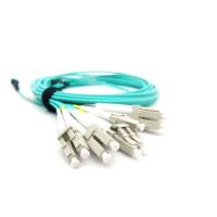 China ISO9001 MTP MPO to LC Uniboot Fanout Cable 12C OM3 LSZH Fiber Patch Cord for sale