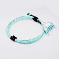 China ISO9001 MTP MPO to LC Uniboot Fanout Cable 12C OM3 LSZH Fiber Patch Cord for sale