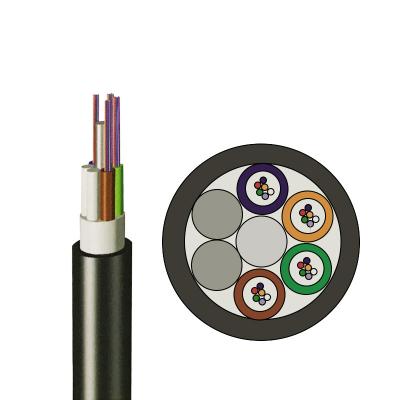 China ADSS Fiber Optic Cable 12-144 Cores All Dielectric Self Supporting Aerial Single Jacket PE AT 12.5mm for sale