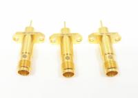 China SMA Female 2 Hole Flange Mount With Long Microstrip Pin Connector for sale