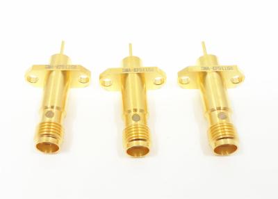 China SMA Female 2 Hole Flange Mount With Long Microstrip Pin Connector for sale
