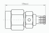 China SMA Male to MCX Male RF Coaxial Adapter Brass Body Center Pin PTFE Dielectric 6GHz for sale