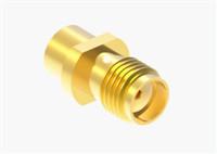 China Between Series Gold Plated Brass 6GHz RF Coaxial Adapter SMA Female To MCX Female for sale