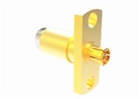 China Mini SSMP Female RF Coaxial Connector 2 Hole Flange Mount for sale