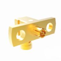 China SSMP Female Right Angle 2-hole Flange RF Cable Connector for CXN3506/MF108A for sale