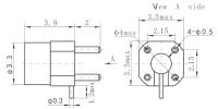 China SSMP Male Right Angle RF Connector Surface Mount With Microstrip Full Detent for sale