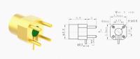 China SSMP Male Right Angle RF Connector Surface Mount With Microstrip Full Detent for sale